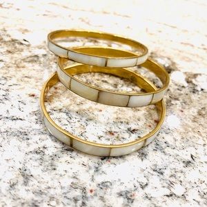 Jewelry | Shell Antique Gold Bangles Set Of 3 | Poshmark